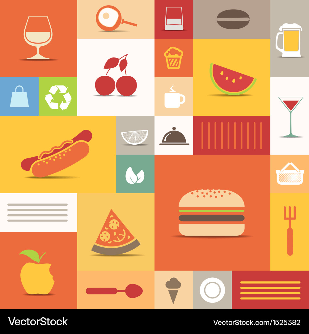 Food icons collection Royalty Free Vector Image