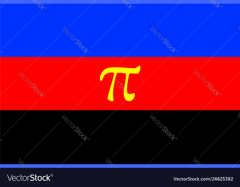 Polyamorous flag rectangular shape icon Royalty Free Vector