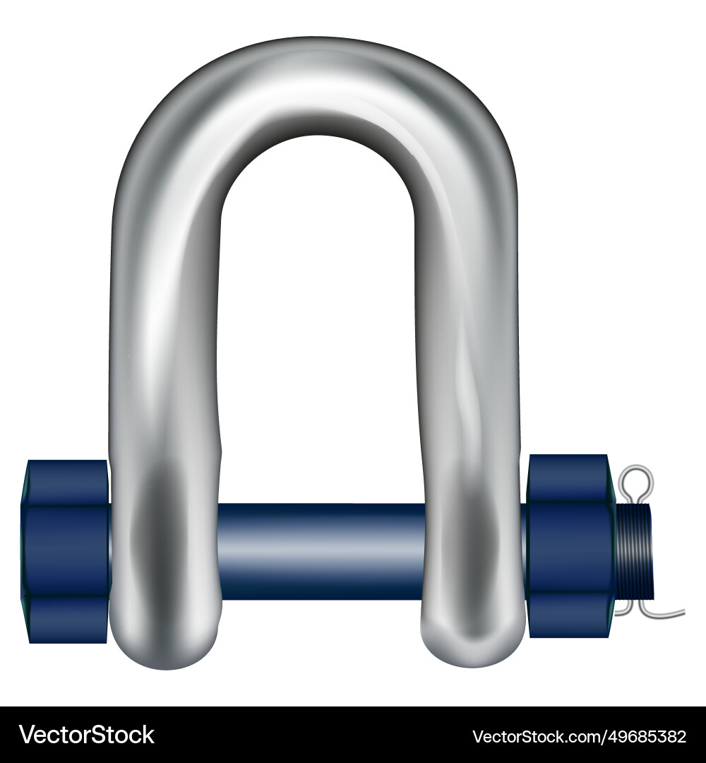 Shaped lifting shackle that metal or steel Vector Image