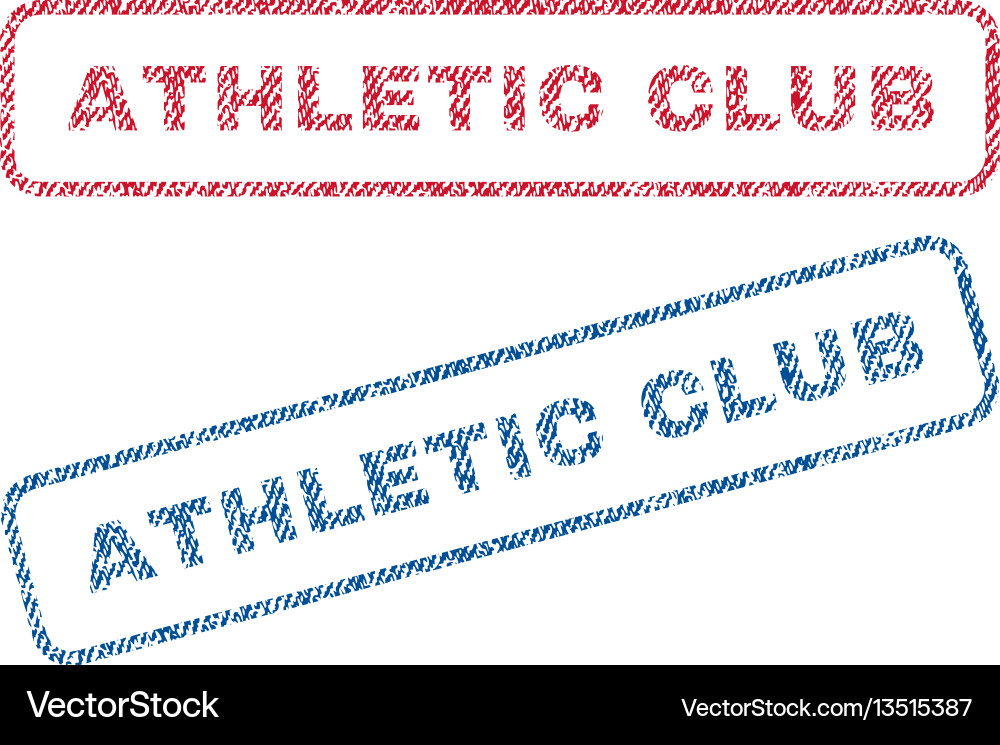 Athletic club textile stamps Royalty Free Vector Image