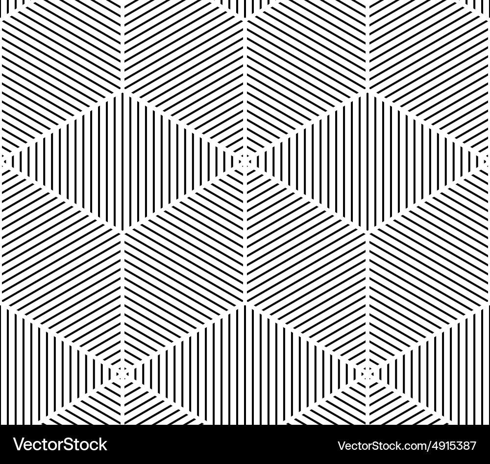 Black and white abstract geometric seamless 3d Vector Image