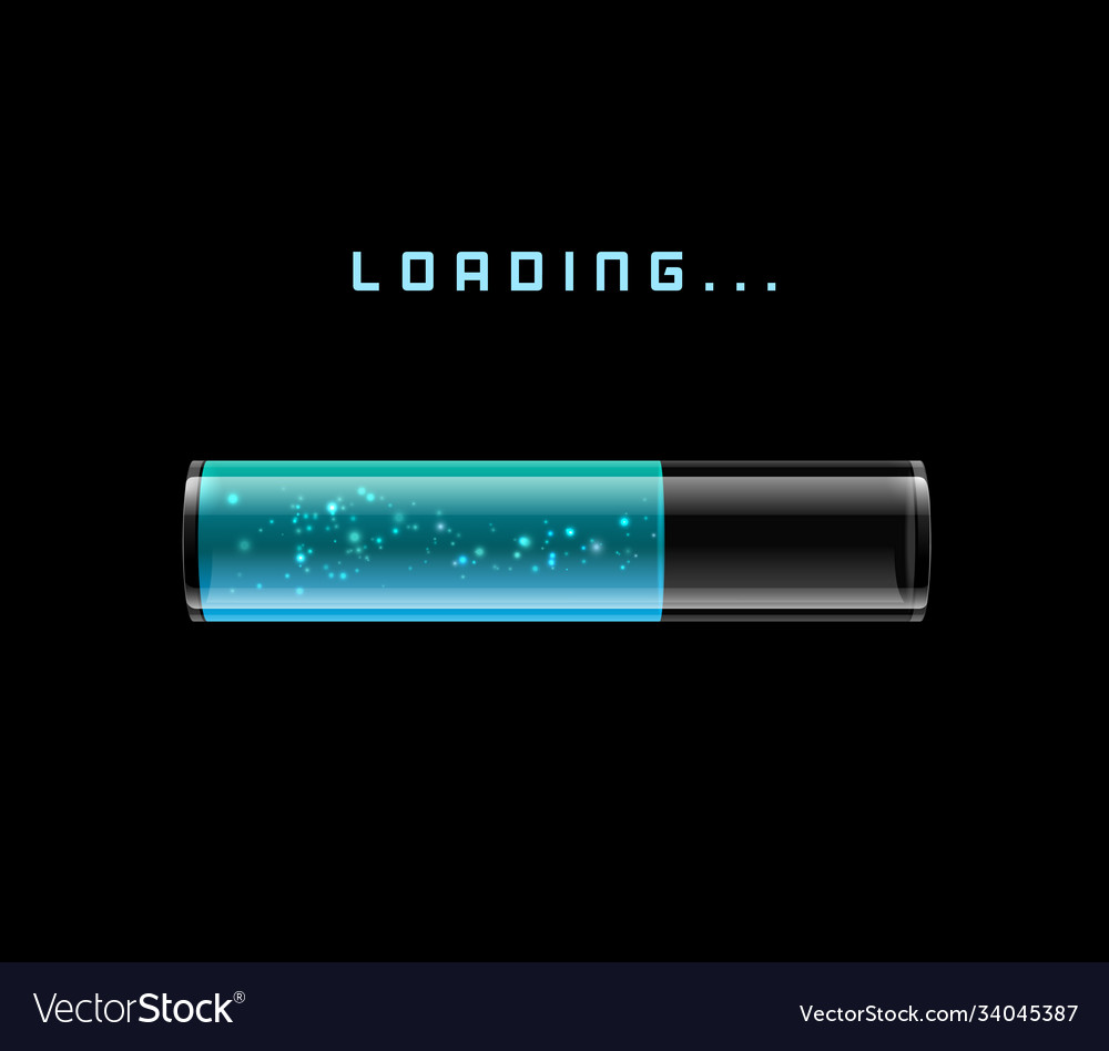 Blue loading bars with shine Royalty Free Vector Image
