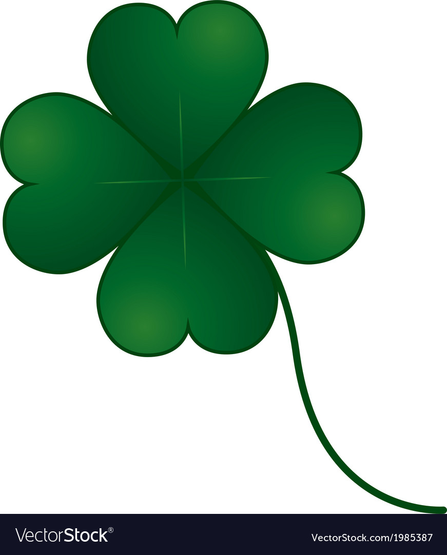 Clover four leaf Royalty Free Vector Image - VectorStock