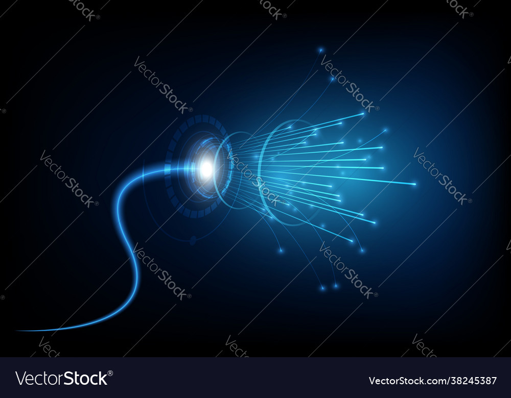Connection Line On Networking Telecommunication Vector Image