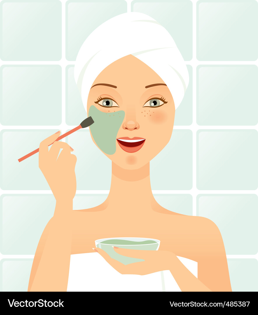 Cosmetic mask facial Royalty Free Vector Image