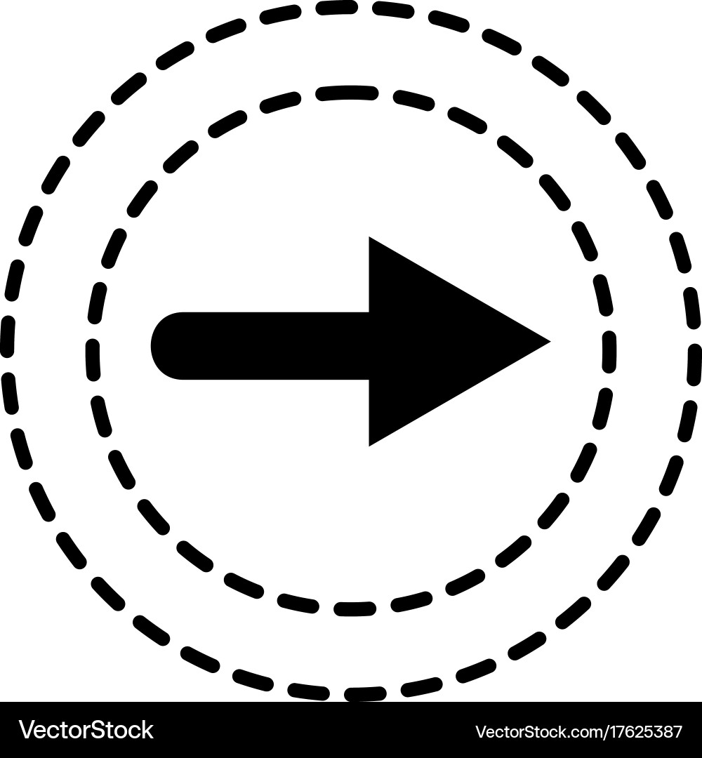 Dotted shape arrow symbol icon mobile sign Vector Image
