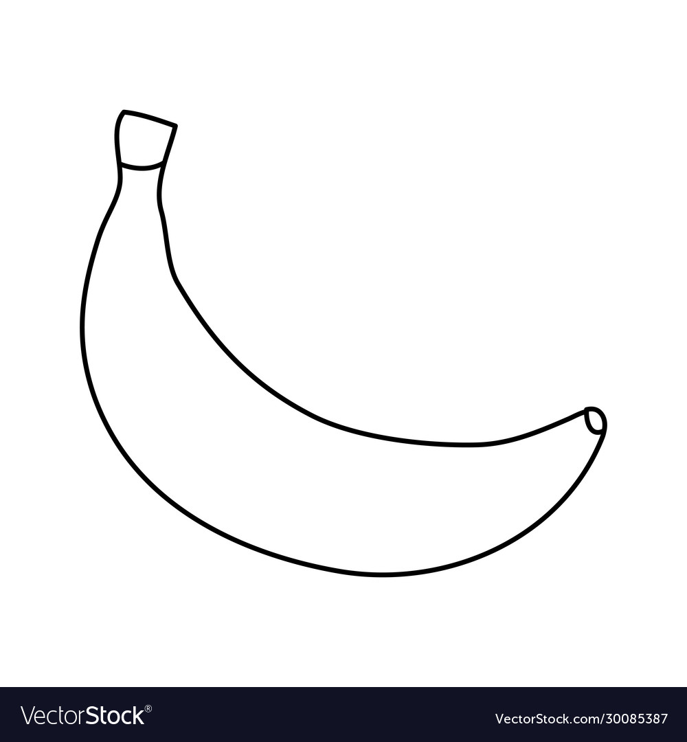 Fresh banana fruit isolated icon Royalty Free Vector Image