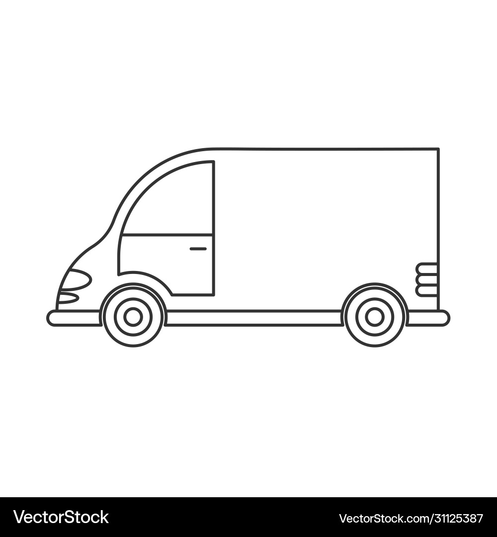 Icon a car or commercial van simple design Vector Image
