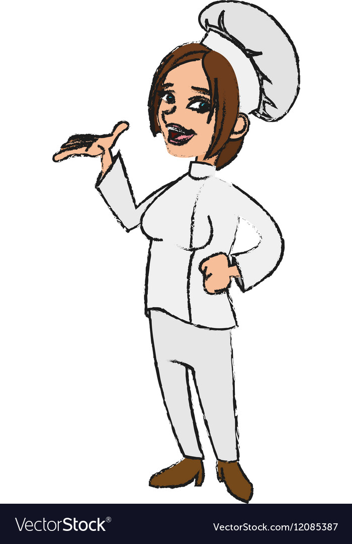 Isolated Female Chef Cartoon Design Royalty Free Vector