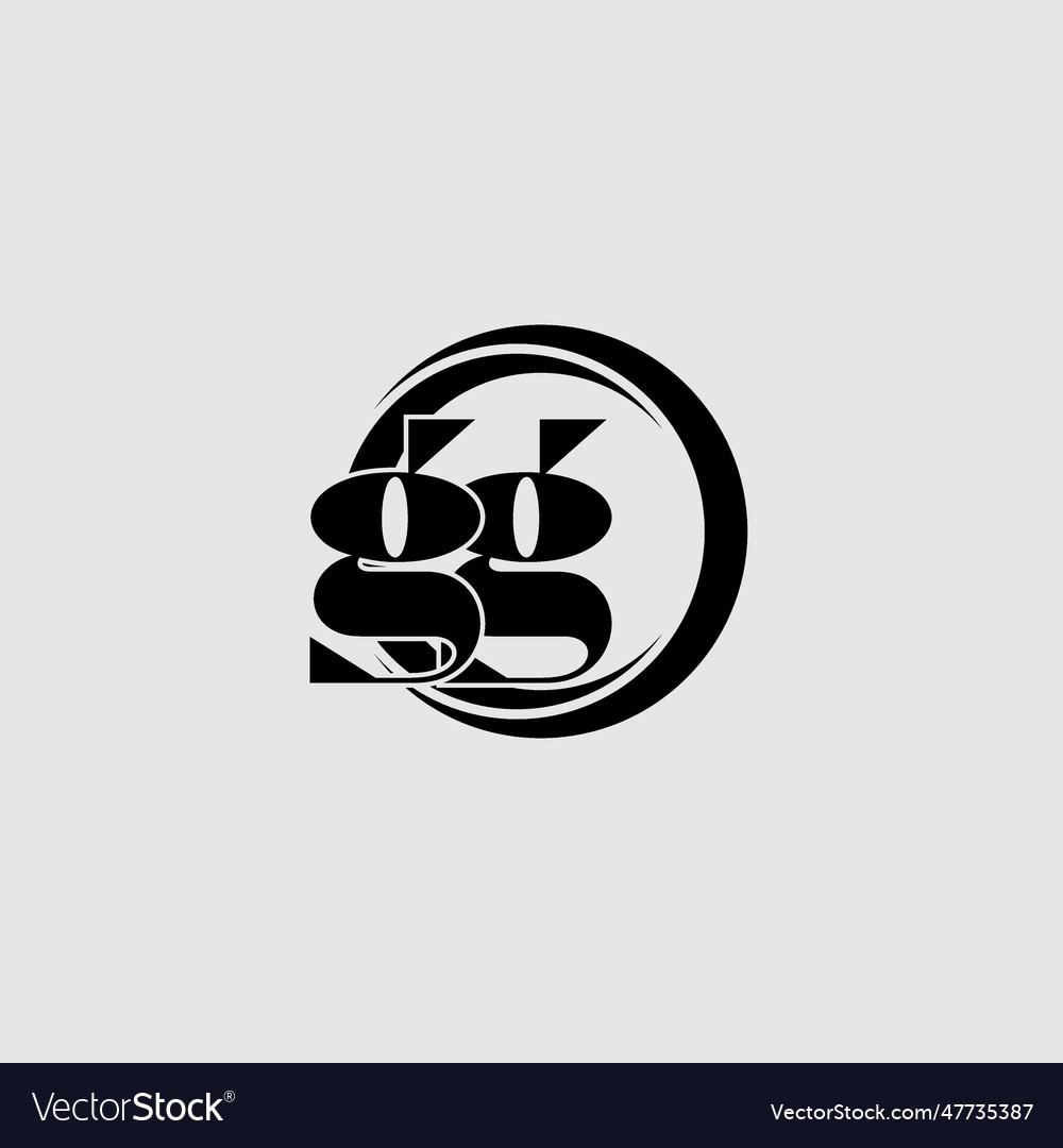 Letters gg simple circle linked line logo Vector Image