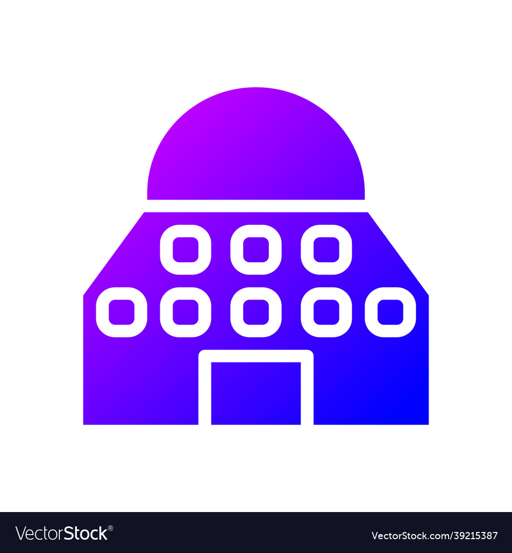 Logo building solid gradient style icon Royalty Free Vector