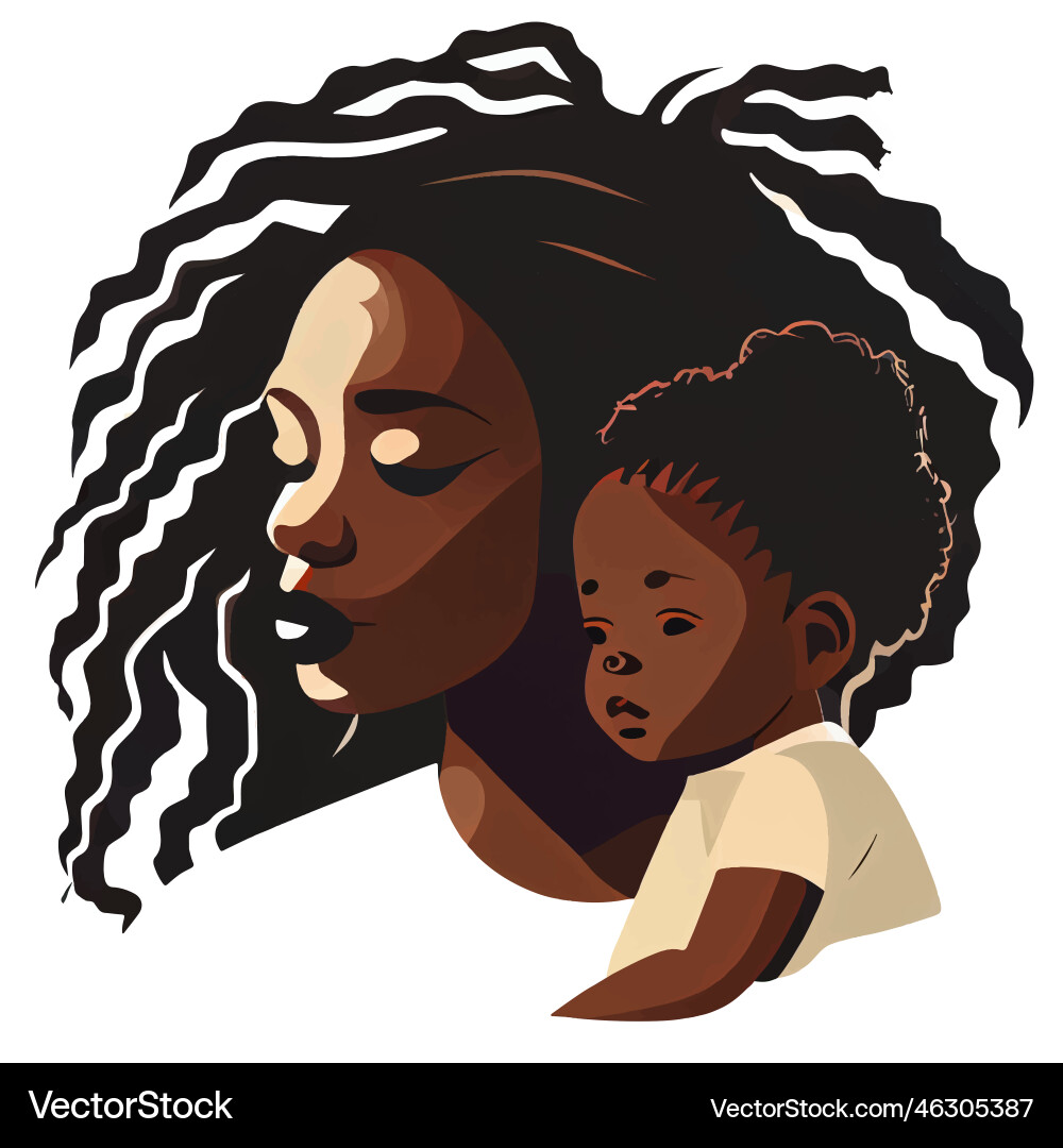 Mother with her lovely Royalty Free Vector Image