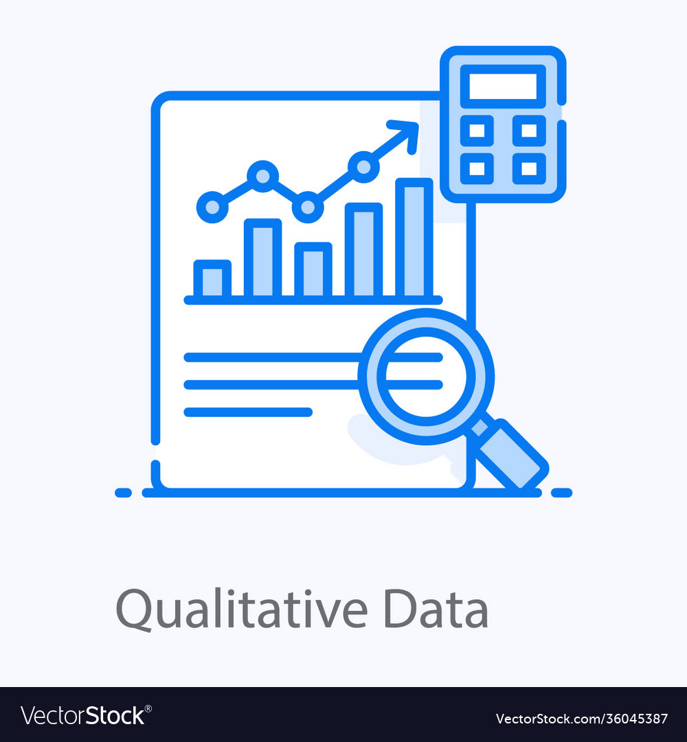 Qualitative Daten Lizenzfreies Vektorbild - VectorStock