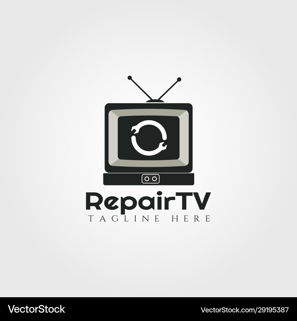 Television repair logo designtechnology icon Vector Image