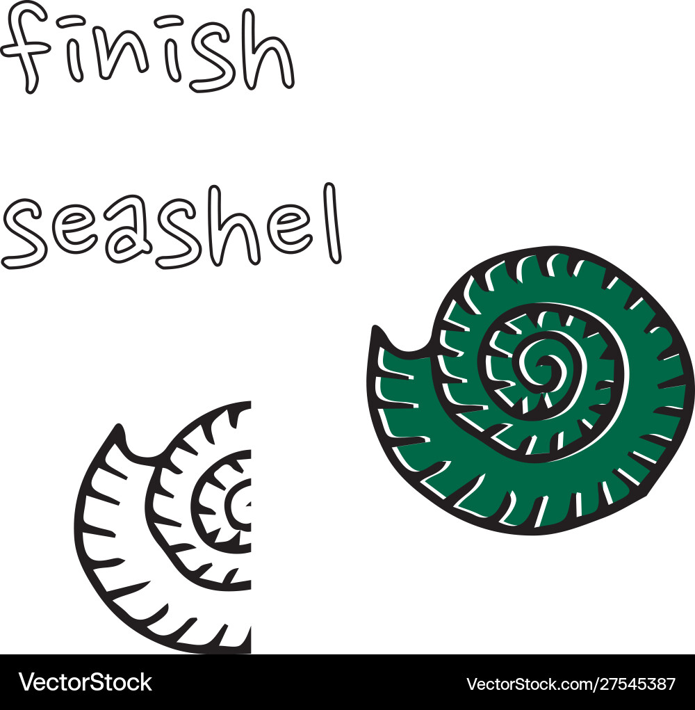 Underwater sea cartoon various seashells great Vector Image