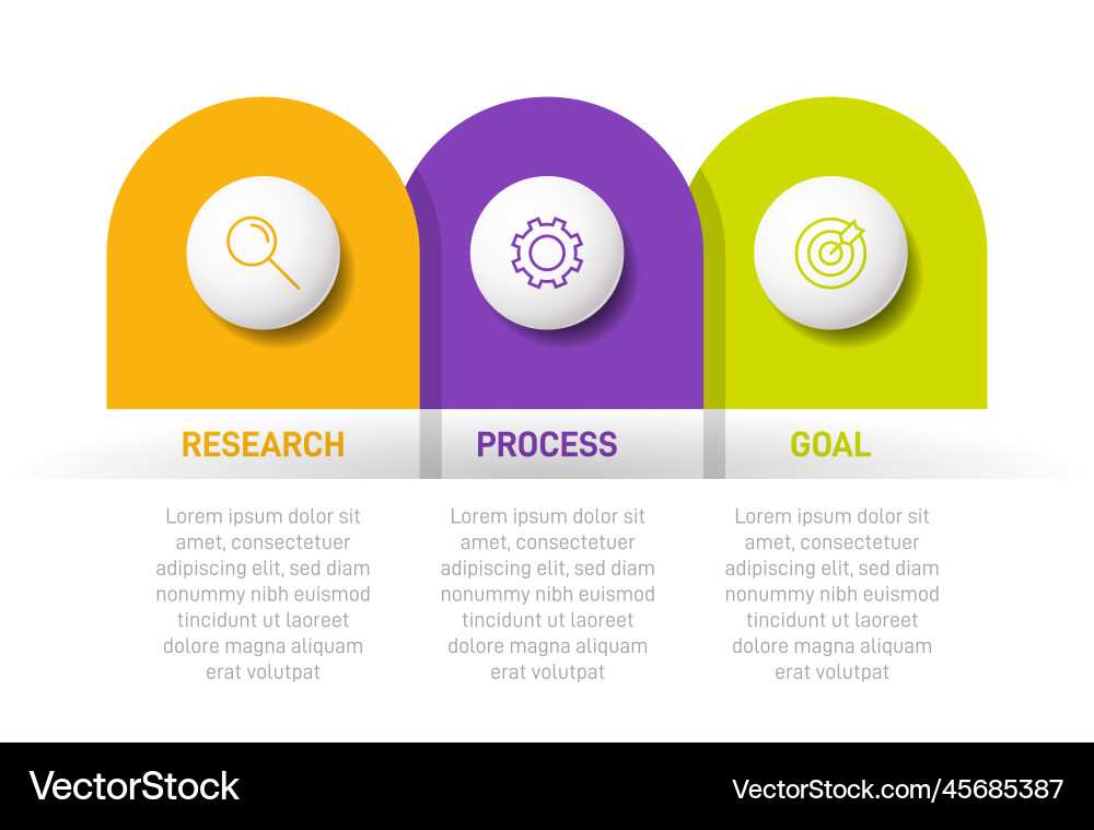 Vertical infographic design with icons and 3 Vector Image