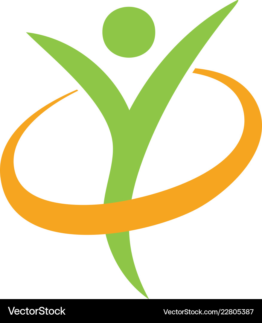 Wellness people graphic design template Royalty Free Vector