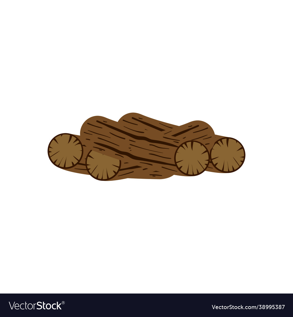 Wood log icon design Royalty Free Vector Image