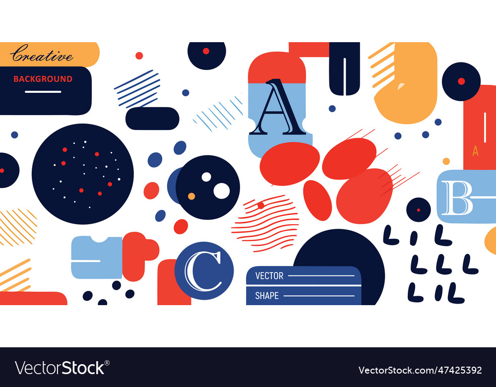 Abstract flat composition Royalty Free Vector Image