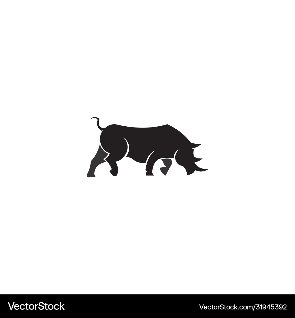 Animal rhino design template Royalty Free Vector Image