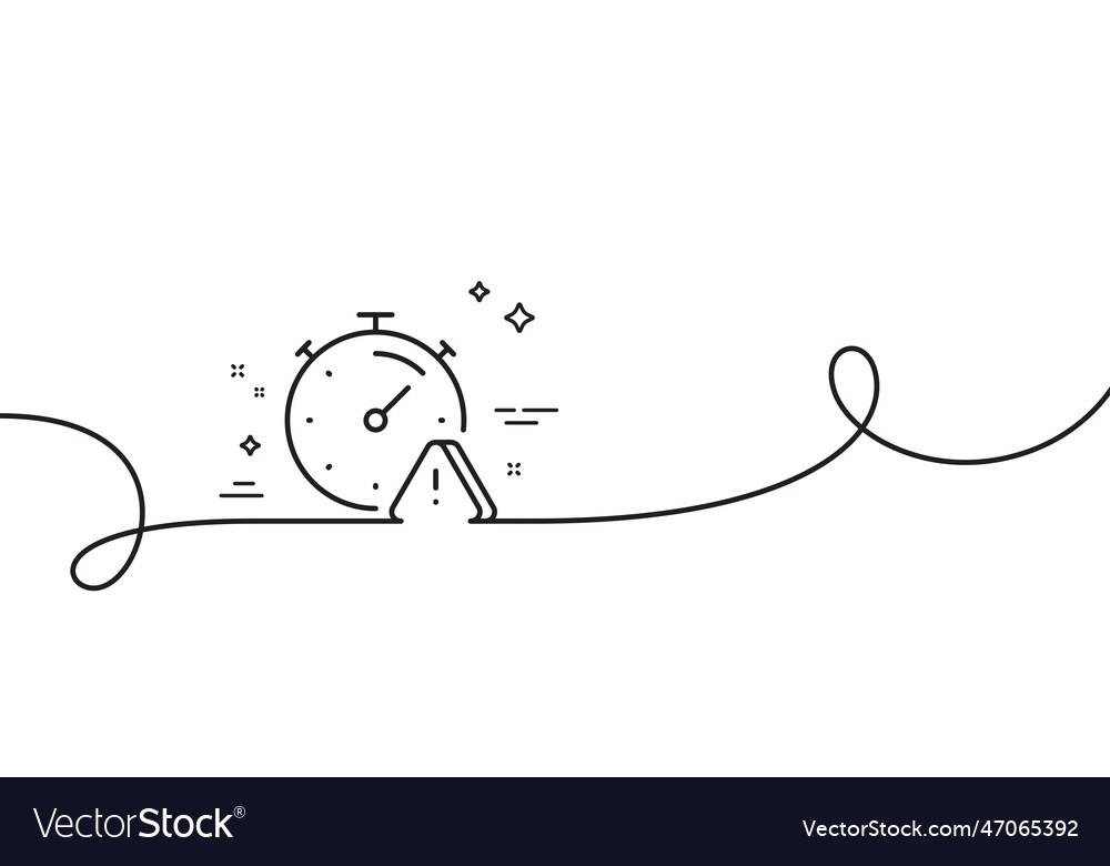 Attention line icon important warning sign Vector Image