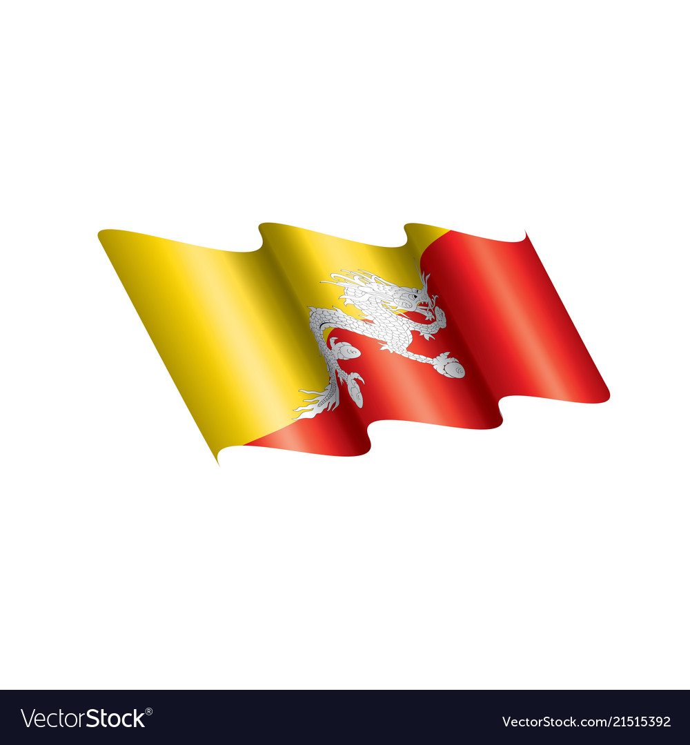 Bhutan flag Royalty Free Vector Image - VectorStock