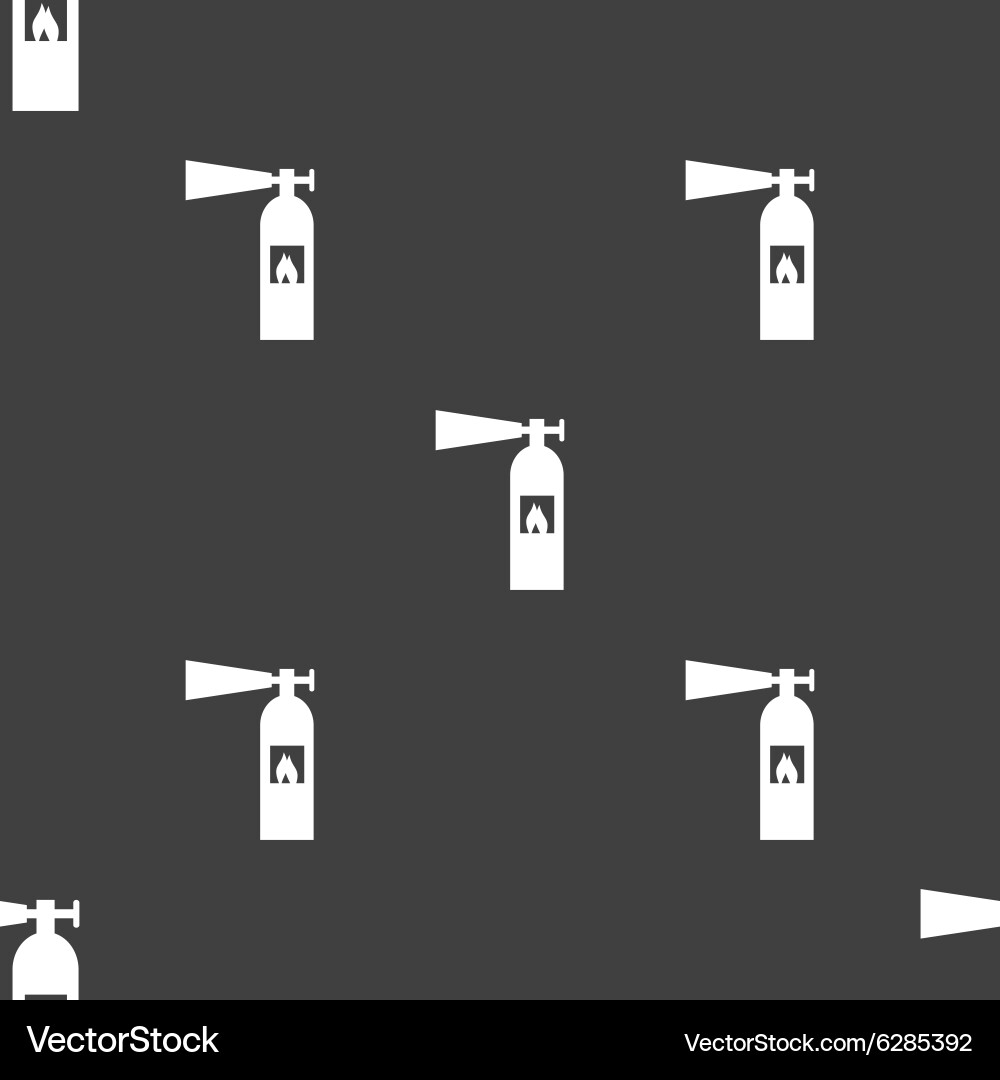 Fire extinguisher icon sign seamless pattern Vector Image