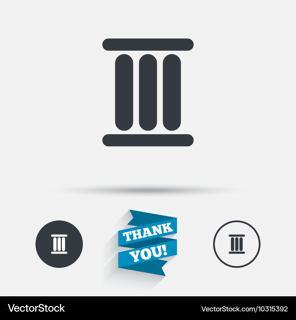 Roman numeral three icon number sign Royalty Free Vector
