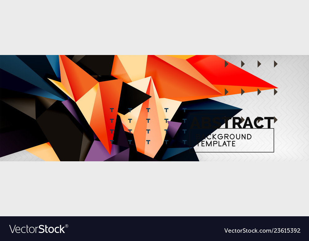 Triangles background techno template Royalty Free Vector