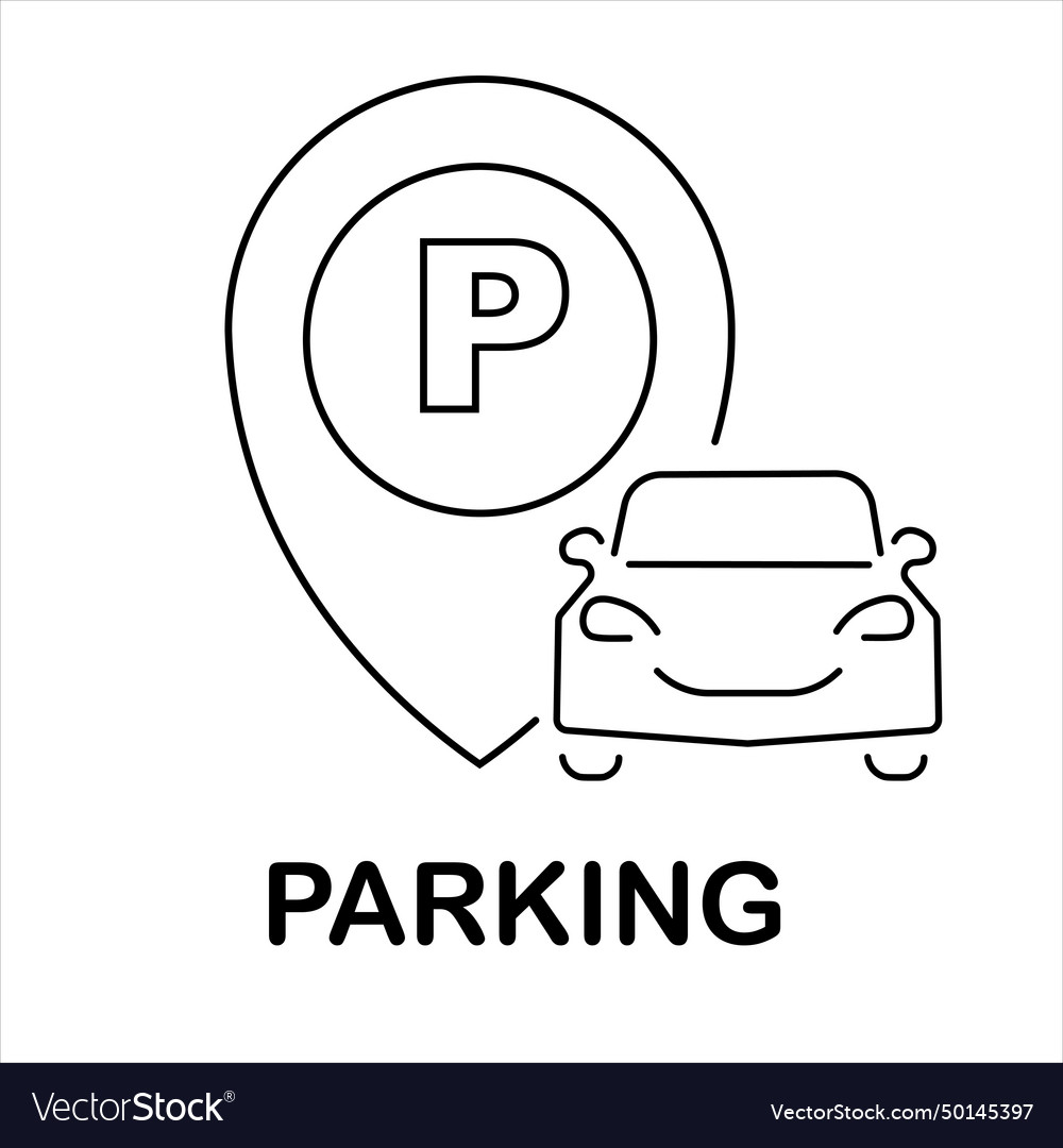 Car parking icon map pointer Royalty Free Vector Image Car parking icon map pointer Royalty Free Vector Image