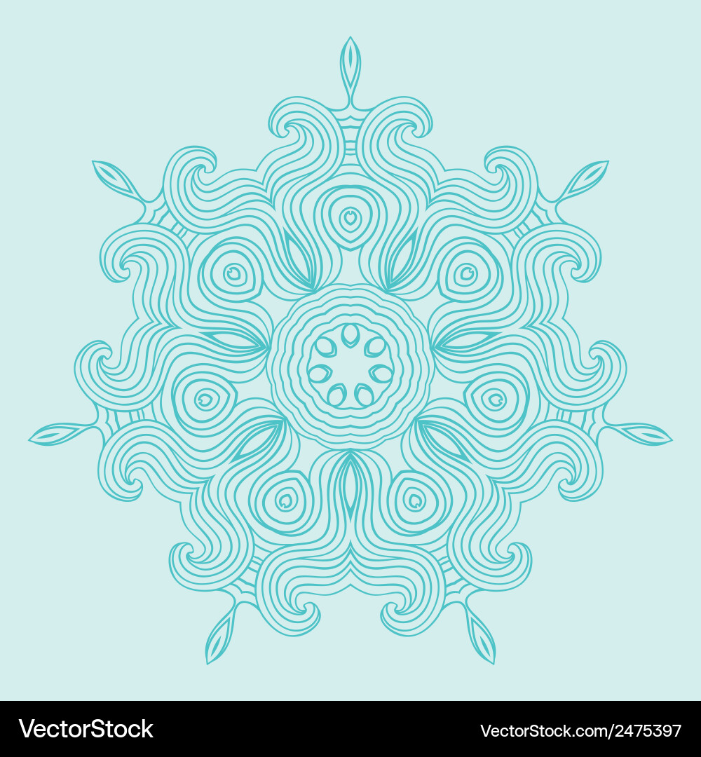 Contemporary doily round lace floral pattern Vector Image
