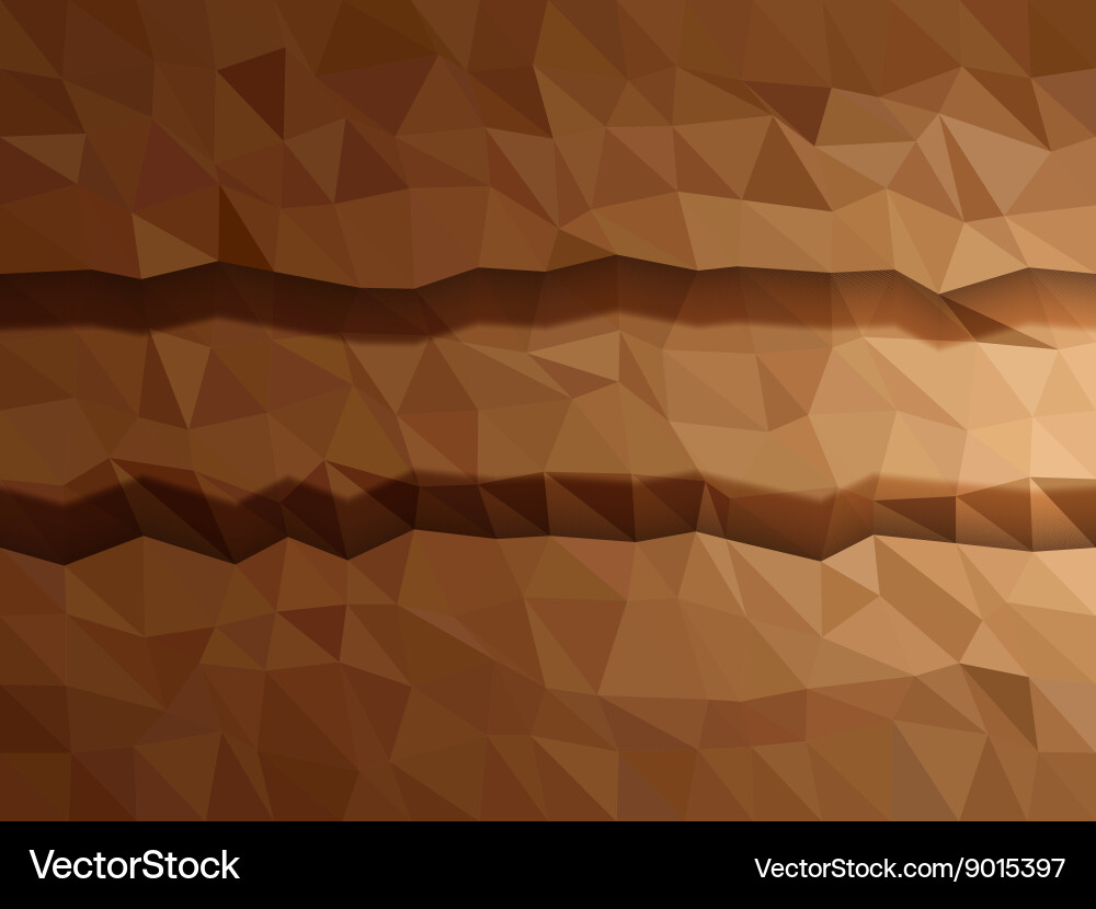 Dimension of brown triangle banner Royalty Free Vector Image