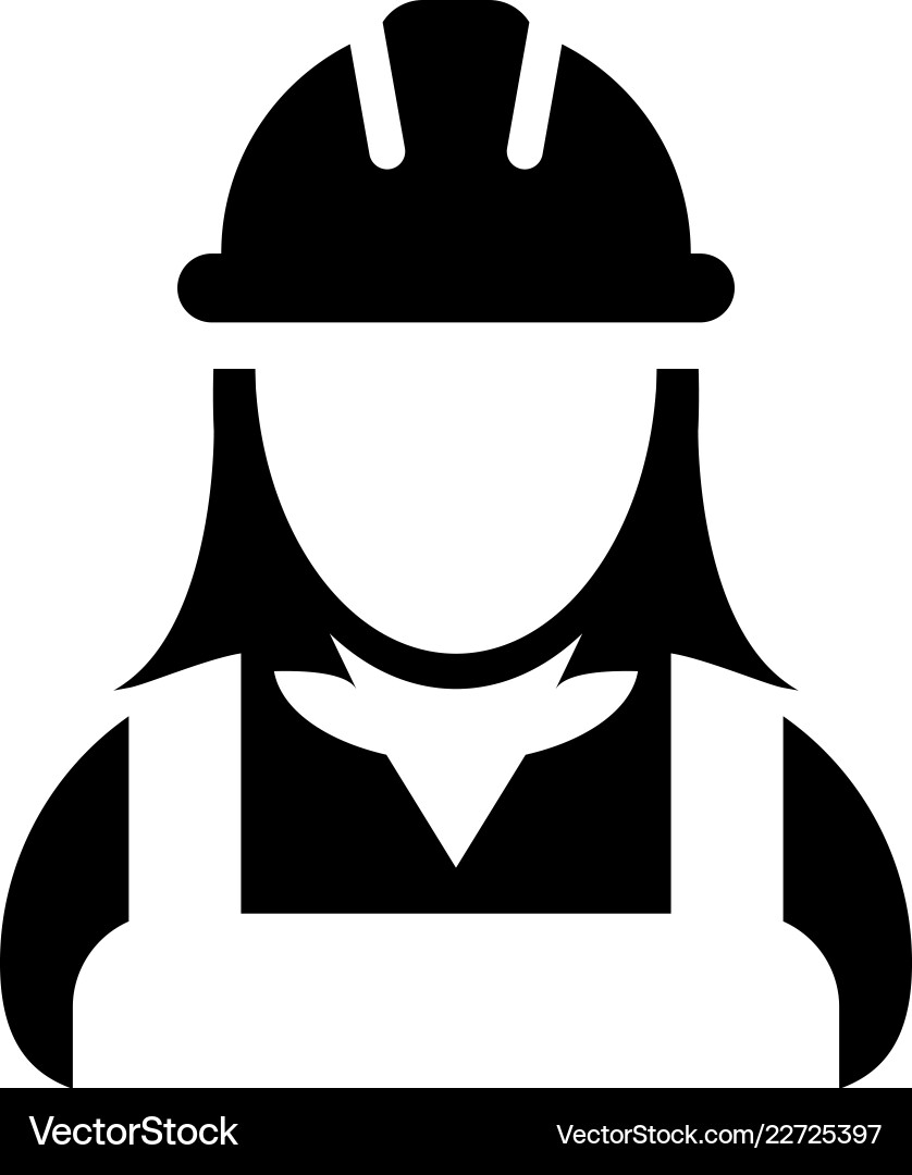 Female Construction Worker Icon Royalty Free Vector Image