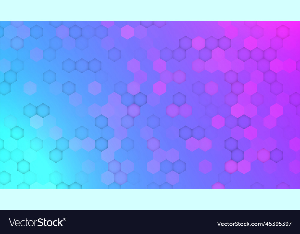 Hexagon abstract gradient background random Vector Image
