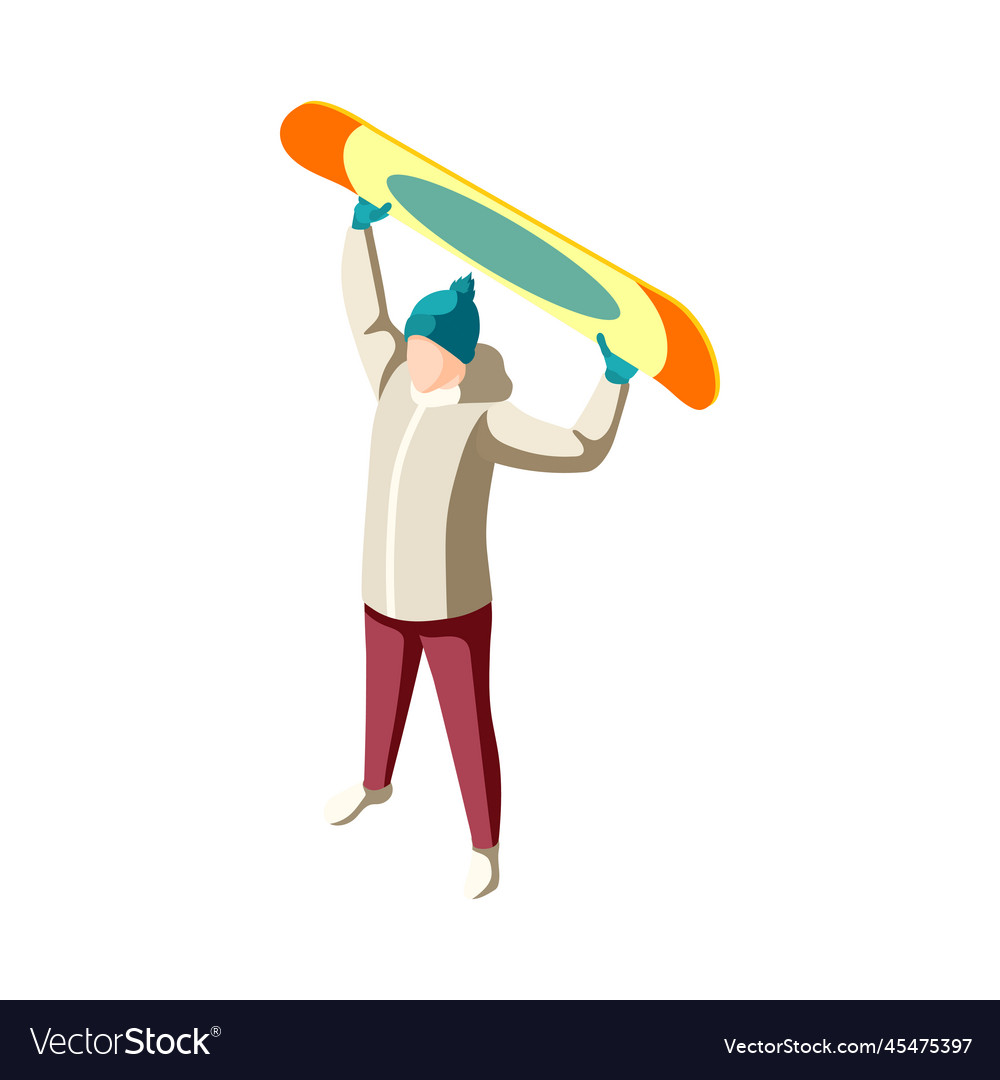 Isometric snowboard Royalty Free Vector Image - VectorStock