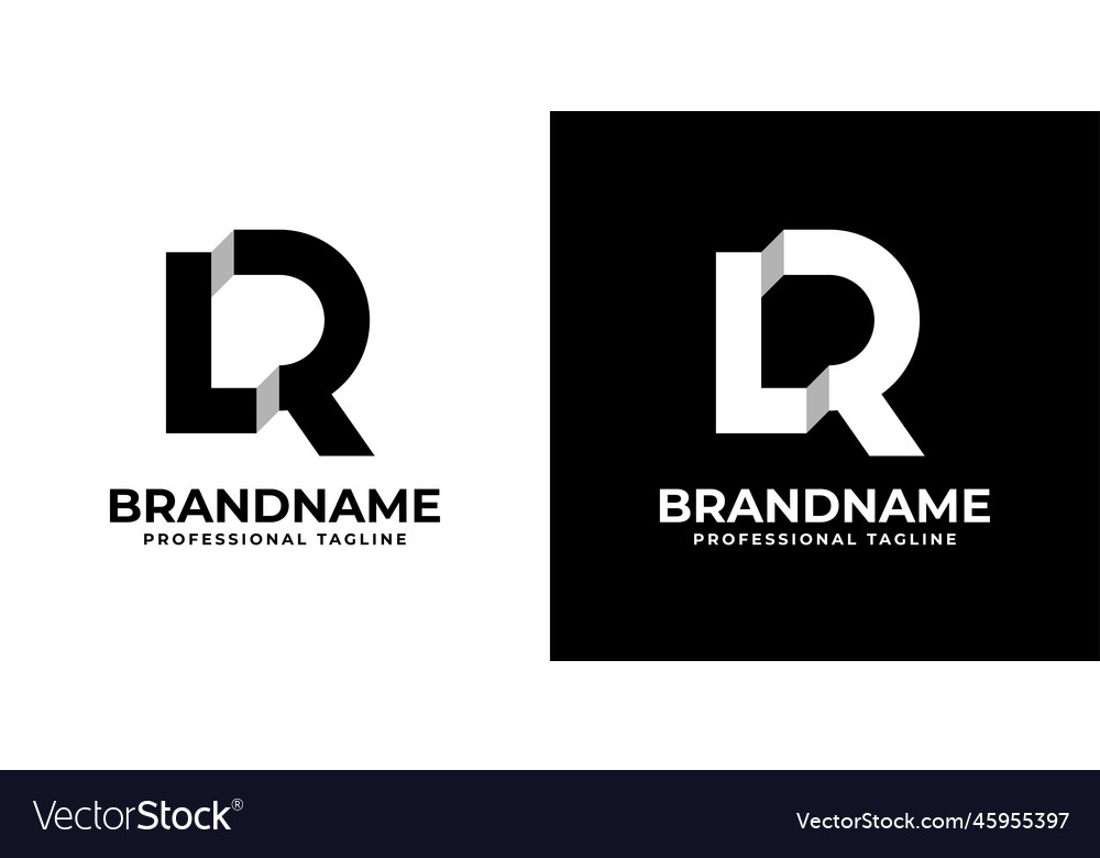 Letter lr or rl monogram logo suitable for any Vector Image
