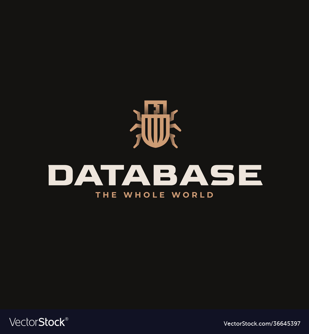 Logo database simple mascot style Royalty Free Vector Image