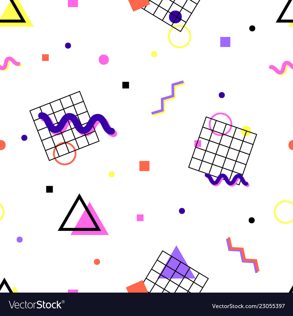 Memphis pattern 80s Royalty Free Vector Image - VectorStock