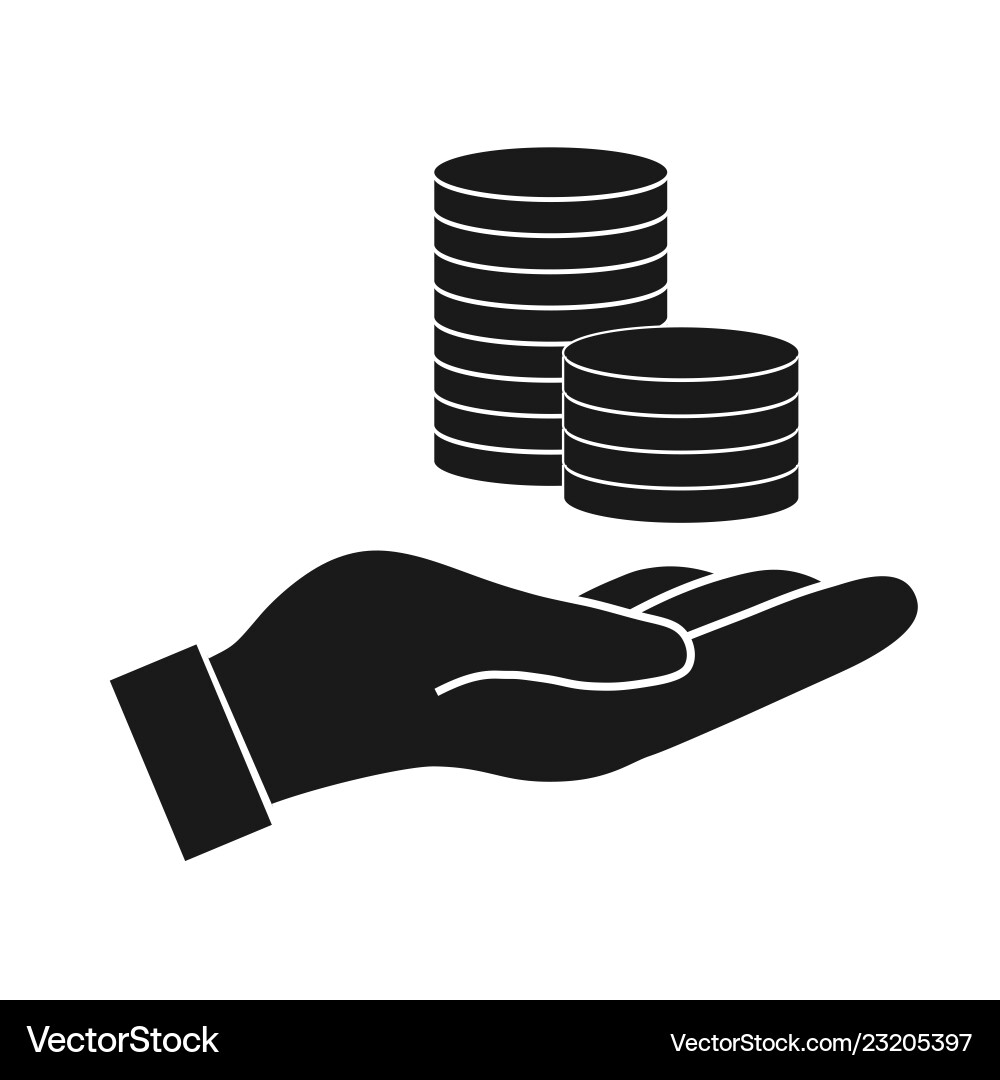 Money in hand icon Royalty Free Vector Image - VectorStock