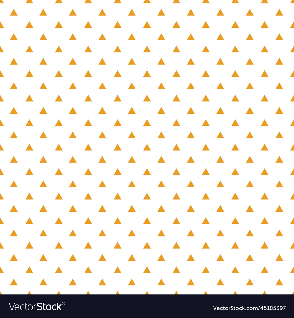 Orange and white seamless triangles pattern Vector Image