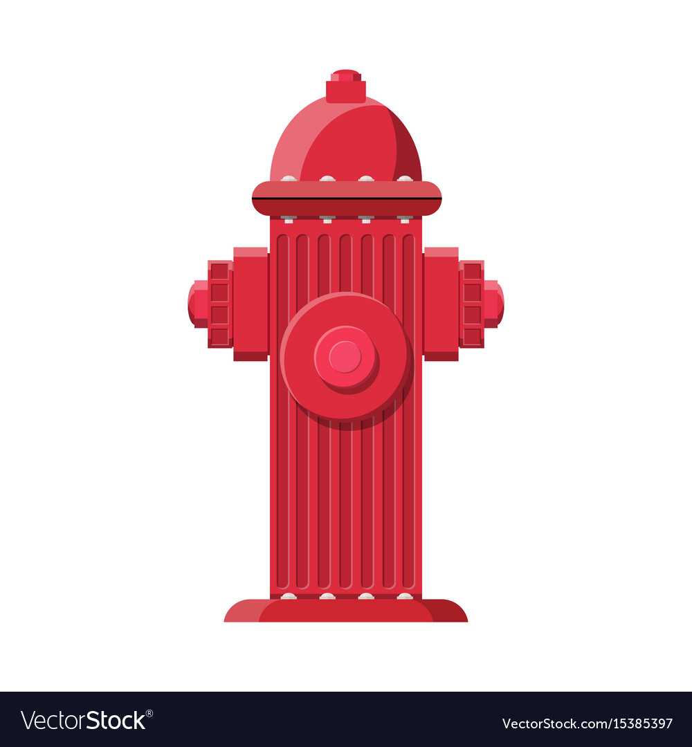 Red fire hydrant fire equipment Royalty Free Vector Image