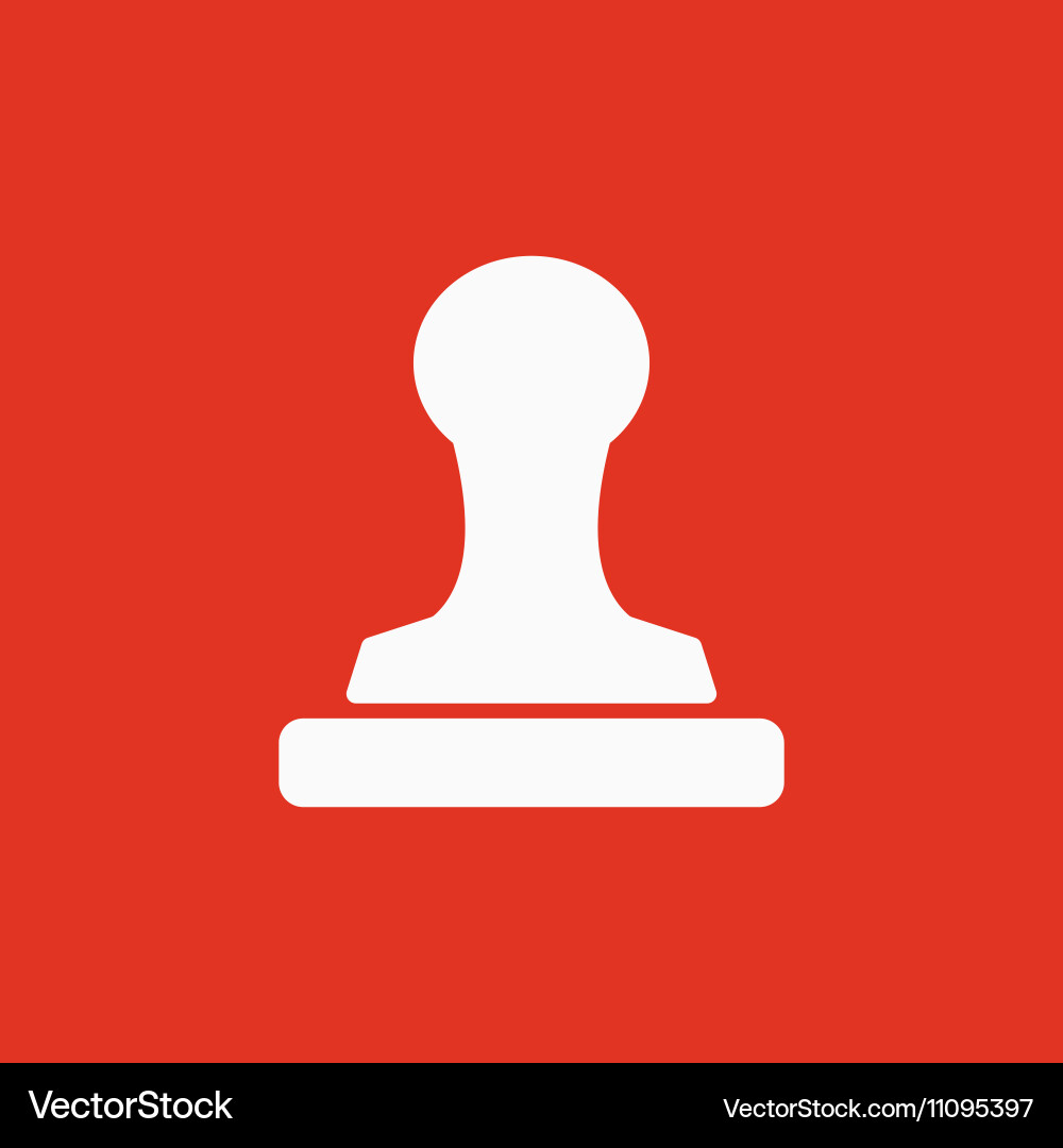 Stamp icon cliche symbol flat Royalty Free Vector Image
