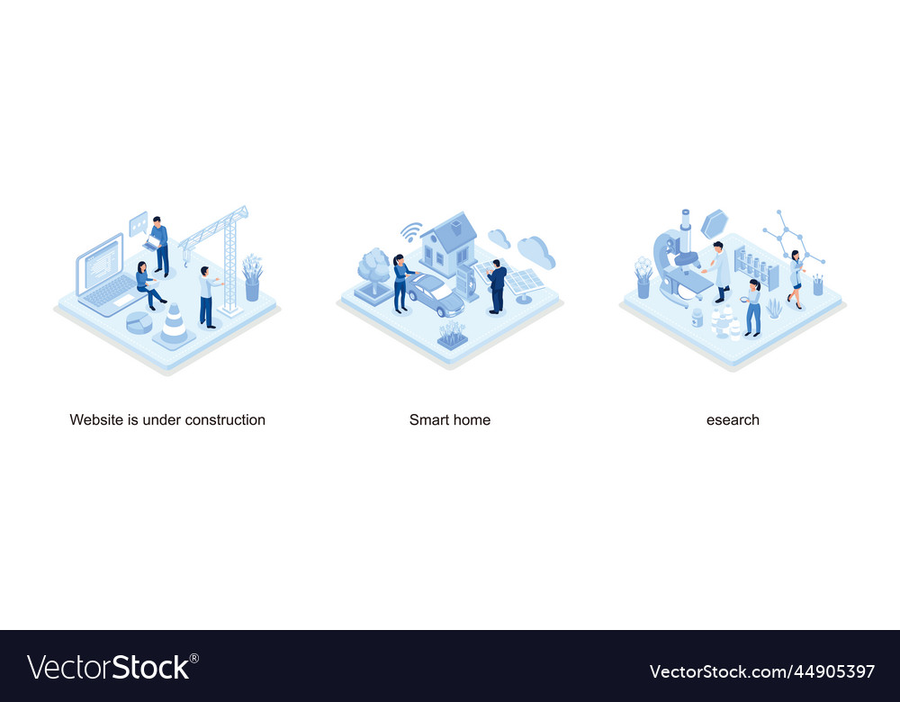 Website under construction concept Royalty Free Vector Image