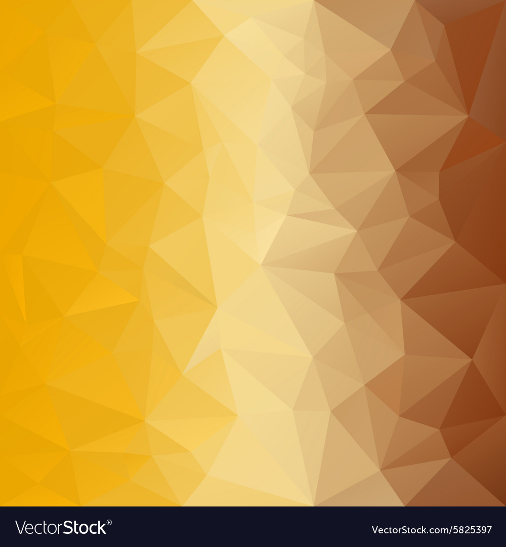 Yellow brown honey polygonal triangular pattern Vector Image