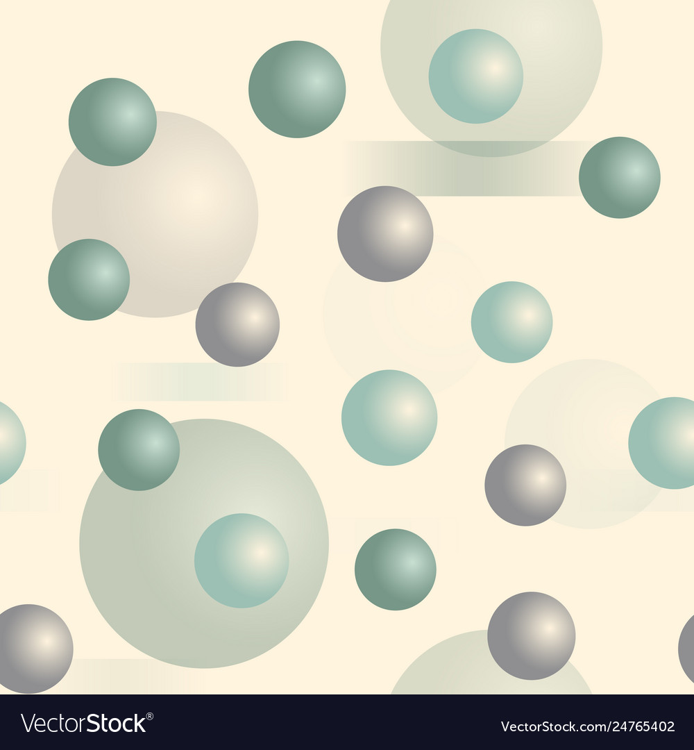 3d spheres seamless pattern Royalty Free Vector Image
