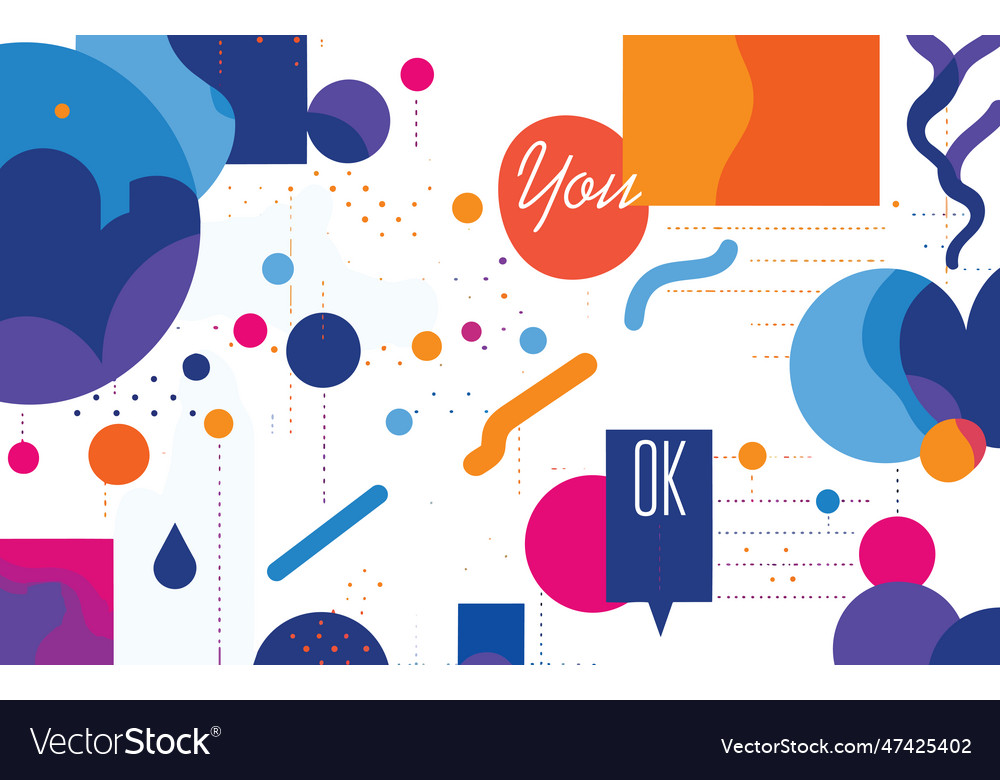Abstract flat composition Royalty Free Vector Image