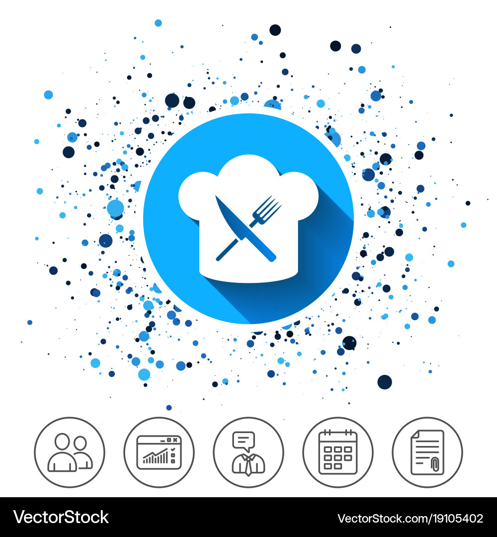 Chef hat sign icon cooking symbol Royalty Free Vector Image