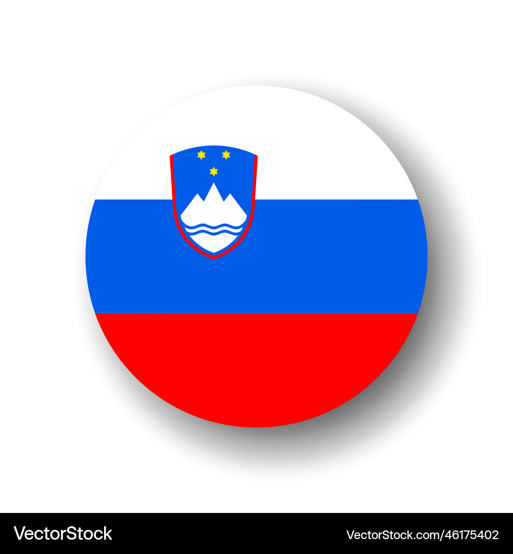 Circle flag of slovenia Royalty Free Vector Image