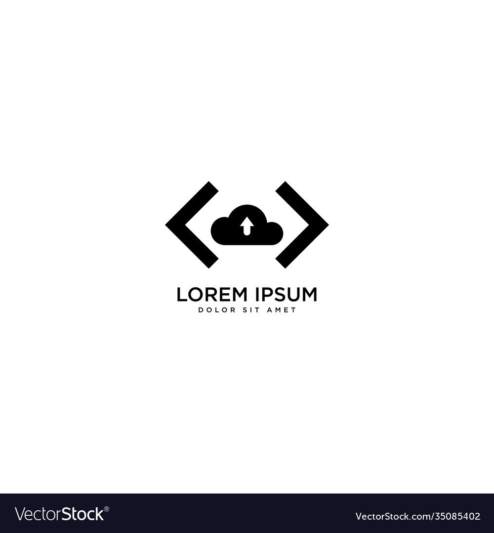 Cloud code design internet simple Royalty Free Vector Image