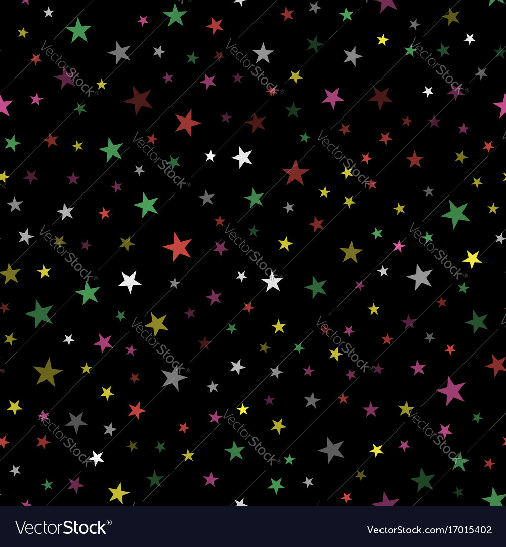 Colored star seamless pattern Royalty Free Vector Image